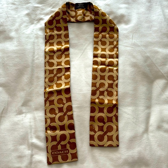 Coach | Accessories | Coach Silk Neck Bow Can Be Used As Headband Or To ...